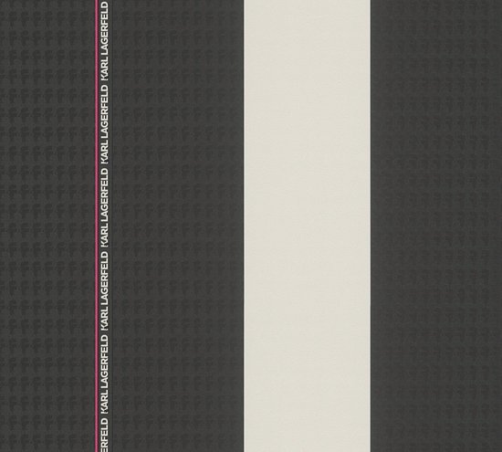 BLOK STREPEN BEHANG | Design - zwart wit lila - A.S. Création Karl ...