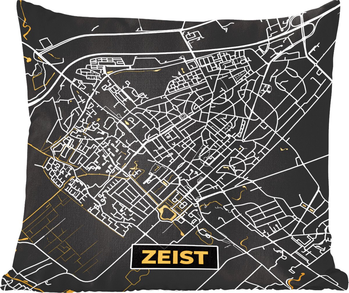 Sierkussen - Plattegrond Zeist - Goud - 40 Cm X 40 Cm | bol.com