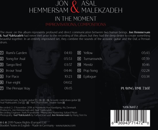 Jon Hemmersam & Asal Malekzadeh - In The Moment (CD), Jon Hemmersam ...