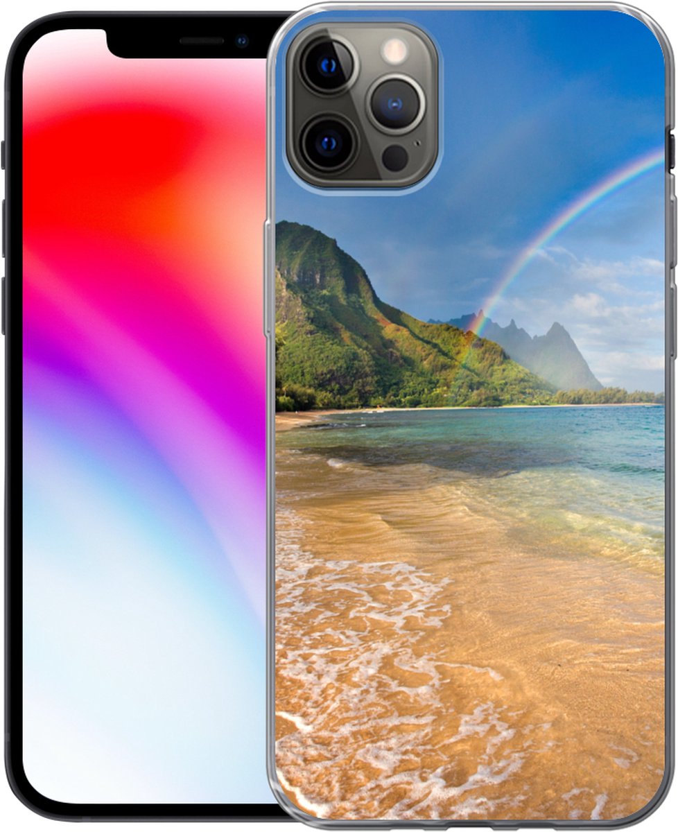 iPhone 12 Pro Max hoesje - Een mooie regenboog bij Tunnels Beach op ...