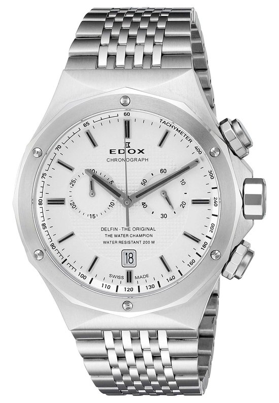 Edox 10108-3-AIN horloge heren - zilver - edelstaal | bol