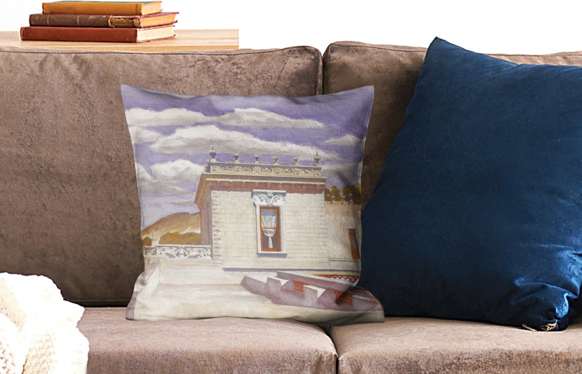 Kussenhoes 45x45 cm - Saltillo Mansion - Edward Hopper - Katoen ...