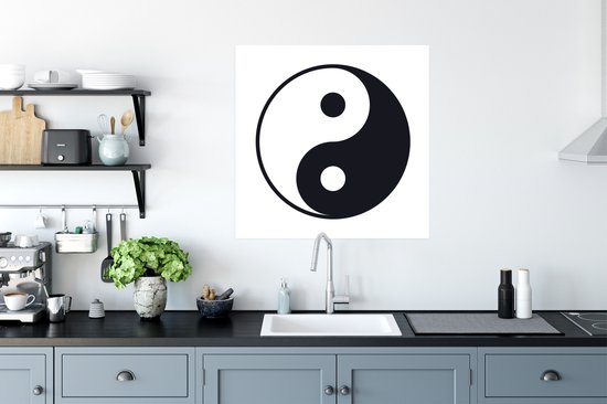 Une illustration traditionnelle de l'affiche Yin et Yang 75x75 cm ...