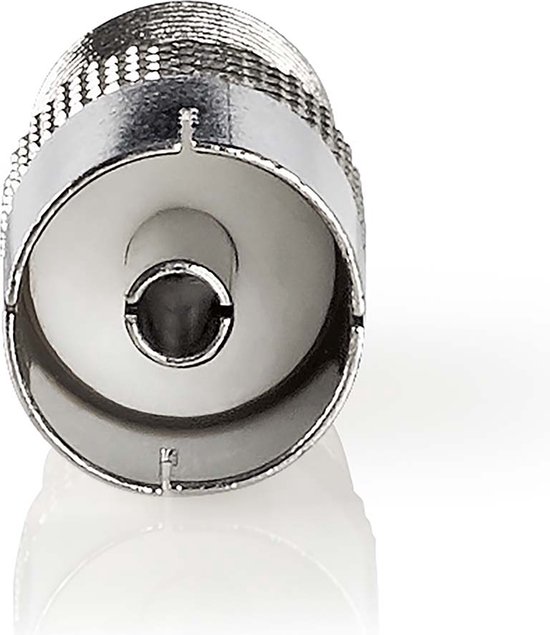 Nedis Satelliet- en Antenne-Adapter | F-Female | IEC (Coax) Female | Vernikkeld | 75... | bol
