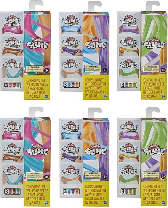 Play-Doh - Mini Slime Sampler Ast - 2 doosje (6 potjes) - Willekeurig ...