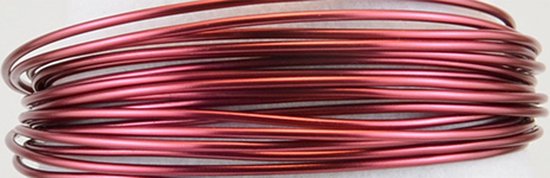 Vaessen Creative Aluminium Draad - 3mm - ±26m - 500g - Donkerrood | bol.com