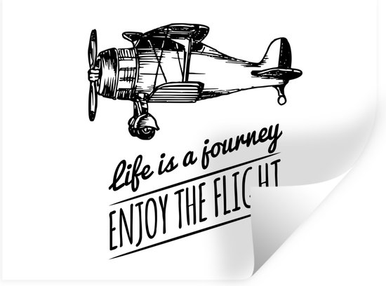 Muurstickers - Sticker Folie - Quote ´Life is a journey, enjoy the ...