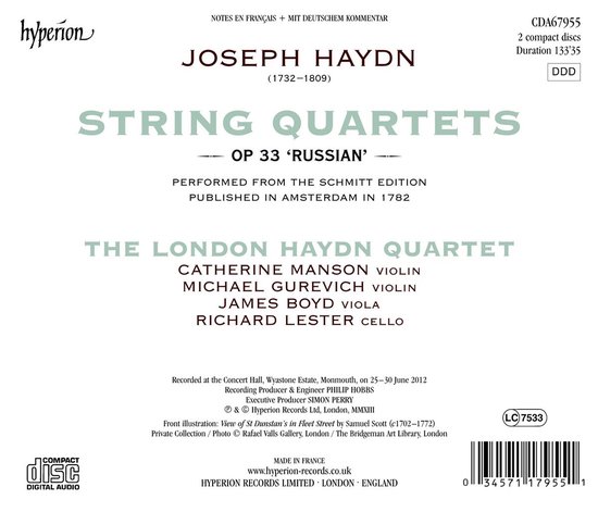 The London Haydn Quartet - String Quartets Op 33 (CD), The London Haydn Quartet | Muziek | bol