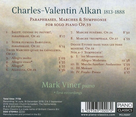 Mark Viner - Alkan: Paraphrases, Marches & Symphonie For Solo Piano Op ...