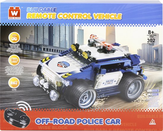 Politiewagen op Afstandsbediening Wise Block 18,3 x 10,5 x 9,5 cm ...
