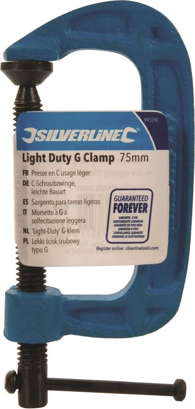 Silverline G-Klem - Platenklem - Light - Duty - 75 mm | bol.com