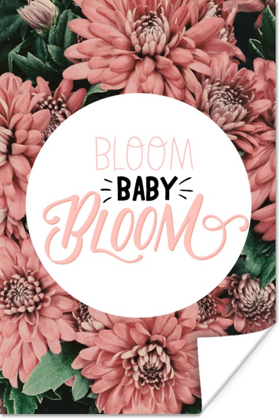 Poster Quotes - 'Bloom baby bloom' - Spreuken - 20x30 cm | bol.com