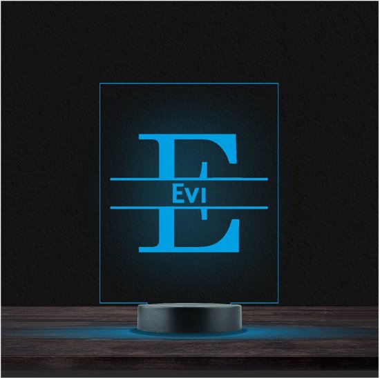 Led Lamp Met Naam - RGB 7 Kleuren - Evi | bol