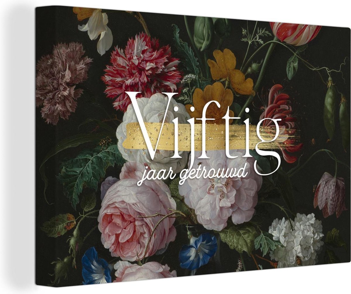 Canvas Schilderij vijftig jaar getrouwd - Quotes - Jubileum - Trouwen ...