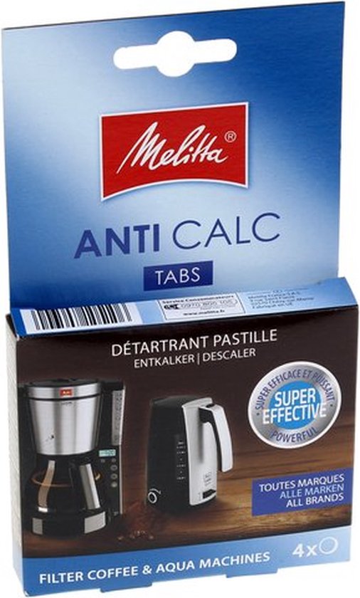 MELITTA - Anti-calc Tabs Filter Cafe & Aqua Machine 4X12 GR - 6762519 | bol