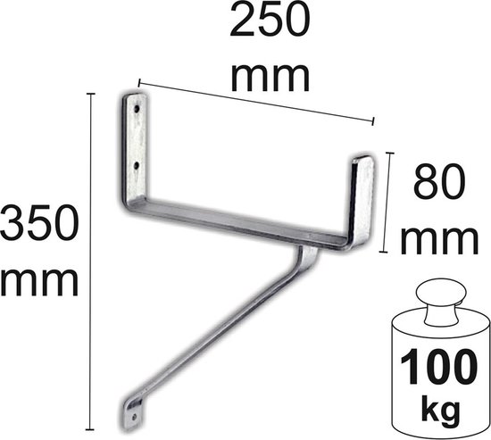 Connex Gereedschapshaak - Verzinkt - 350x250x80 mm | bol
