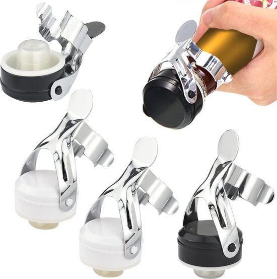 Flessendoppen met hendel, roestvrij staal, wijnsluiting, universeel ...