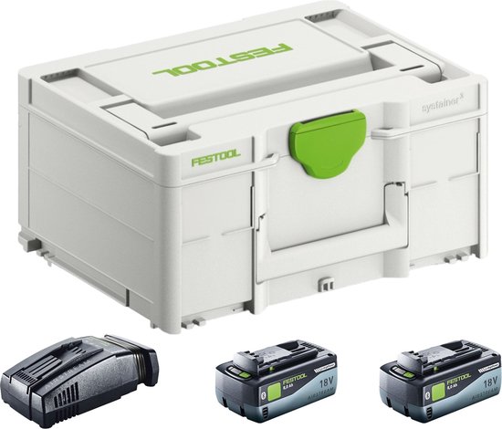 Festool SYS 18V 2x8,0/SCA16 Energie-set 18V in Systainer - 577327 | bol