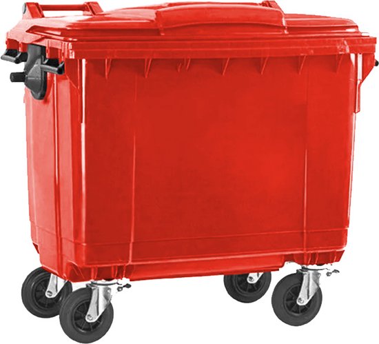 Afvalcontainer 660 liter rood | bol