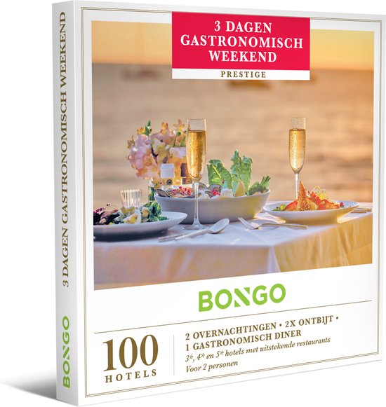 Bongo Bon - 3 DAGEN GASTRONOMISCH WEEKEND - Cadeaukaart cadeau voor man ...