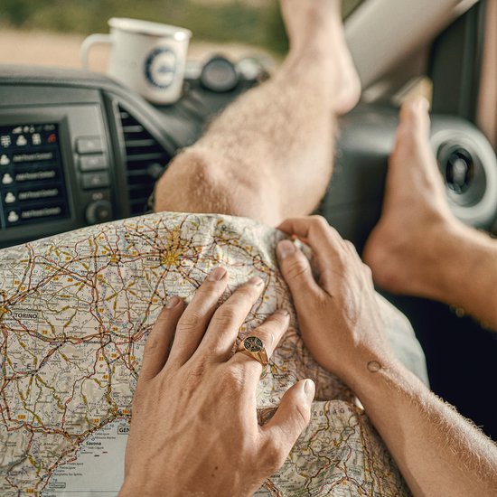 Atlas | Goudkleurige Poolster Zegelring | bol