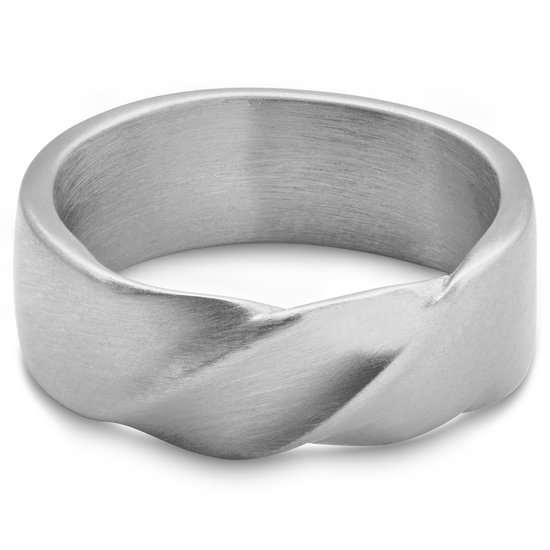 Evan Brody Twisted Stalen Matte Ring | bol