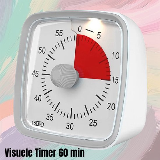 Allernieuwste.nl® Visuele Afteltimer Countdown Timer Tijdklok 60 ...