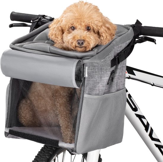 Fietsmand Hond - Hondenmand Fiets - Fietsmand Hond Voorop - Fietstas Hond Voorop -... | bol