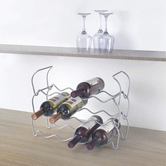 Flessenrek set van 3 voor de Wine-Bar met muurbevestiging Wine rack | bol