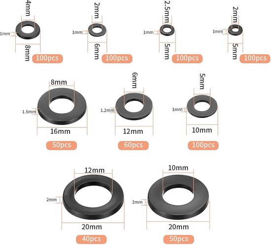 700 platte nylon ringen, oppervlakte afdichtingen, industrieel ring ...