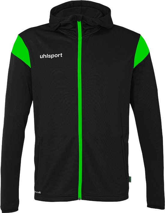 Uhlsport Squad 27 Jas Met Kap Kinderen - Zwart / Fluo Groen | Maat: 164 ...