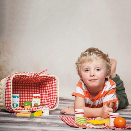 Picknickmand Set 27 Delig - Inclusief Servies en Bestek picnic basket | bol
