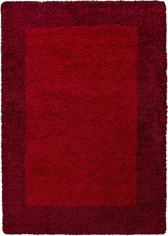 Pochon - Tapijt Life - Rood - 170x120x3 - Vloerkleed - Rand ...