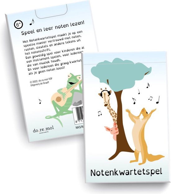 Uitgeverij de Graaff Notenkwartetspel - Muziekspel met noten en rusten ...