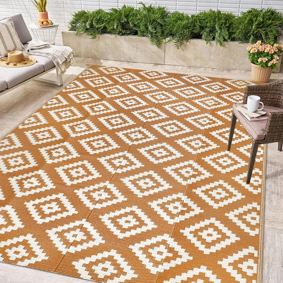Patio Tapijt 150 x 245 cm outdoor tapijt voor patio klaring omkeerbare ...
