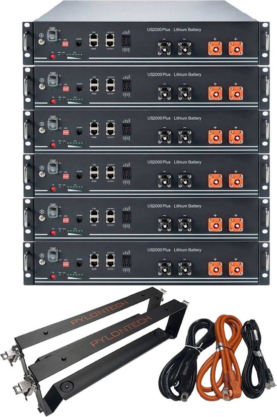 Pylontech 14,4 KWh Zonne-opslag Lithium LiFePO4 Incl. Beugel, Rack En ...