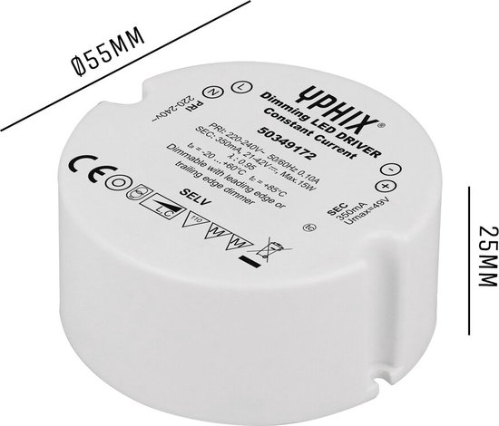 LED Driver 350mA Max. 15W 21-42V dimbaar | bol