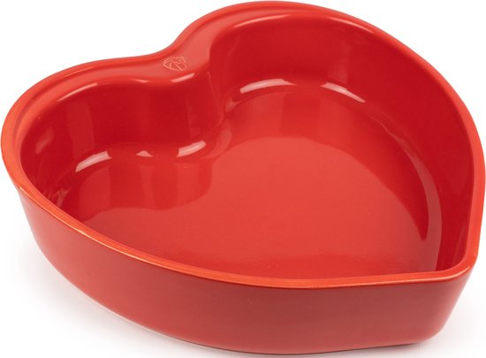 Peugeot Appolia Ovenschaal 26 cm - Rood - Hartvormig | bol