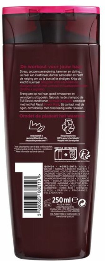 3x L'Oréal Elvive Full Resist Shampoo 250 ml | bol