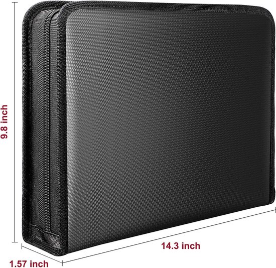 Vuurvaste documentenmap, 24 vakken, A4-map, waterdicht, met ...