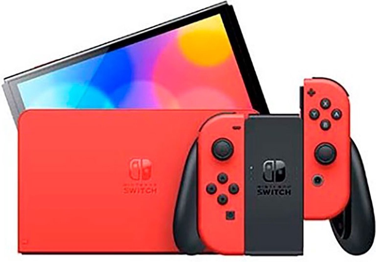Nintendo Switch OLED - Mario Editie - Rood | bol