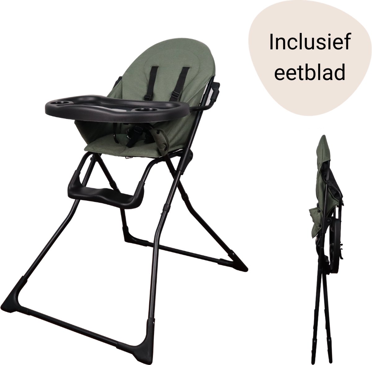 Kinderstoel Novi Baby® Go Dinner Green Melange | bol.com