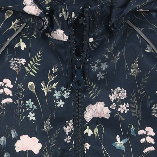 Minymo Meisjes Softshell Jas Gebloemd Blauw (Blue Nights) - 116 | bol.com