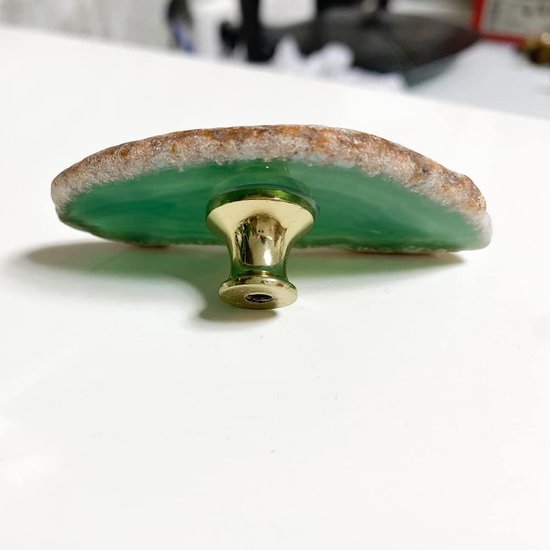 stuks natuurlijke groene agaat knoppen geode steen schijf knoppen kast ...