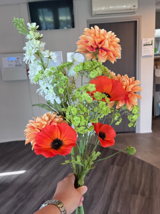Kunstbloemen - zijden bloemen - boeket Bella - Zijden bloemen boeket ...