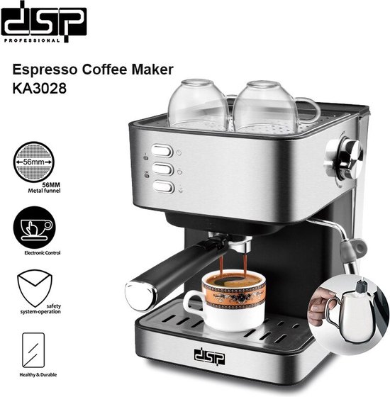Dsp Ka3028 Koffiemachine Voor Espresso En Cappuccino Geschikt Voor ...
