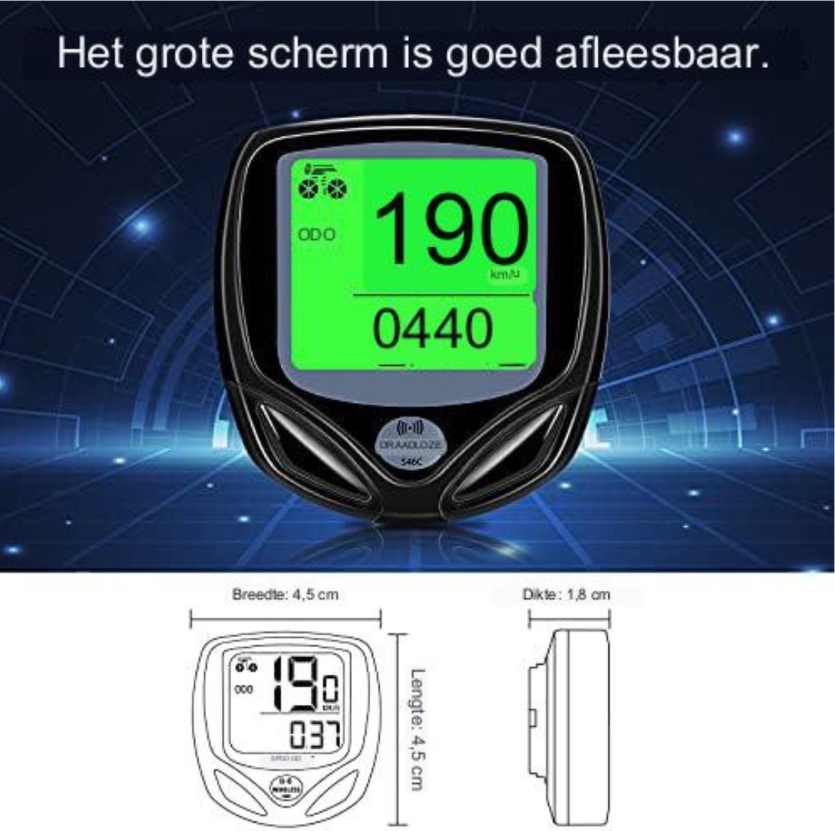 Gratyfied Kilometerteller Fiets - Fietscomputer Draadloos ...