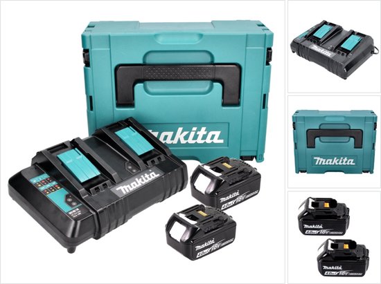 Makita Power Source Kit 18 V met 2x BL 1840 B 4.0 Ah accu ( 197265-4 ) + DC 18 SH... | bol