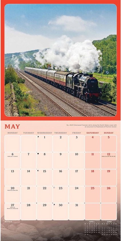 2024 Steam Railway Wall Calendar, CAROUSEL CALENDARS | 9781529835007 ...
