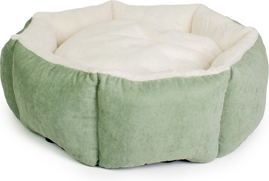 Duvoplus - Dierenkussen - Hond - Mand Hexa Velvet M - 60x60x24cm Groen ...